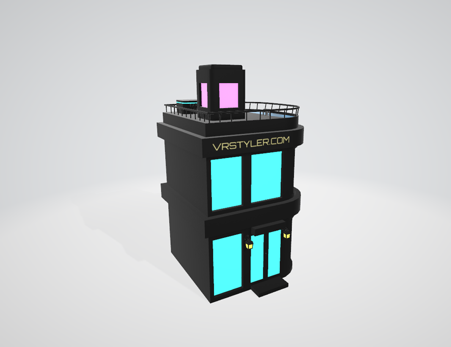 Neon Building 1 3D Model for AR/ VR, Game, Unity apps | VRStyler