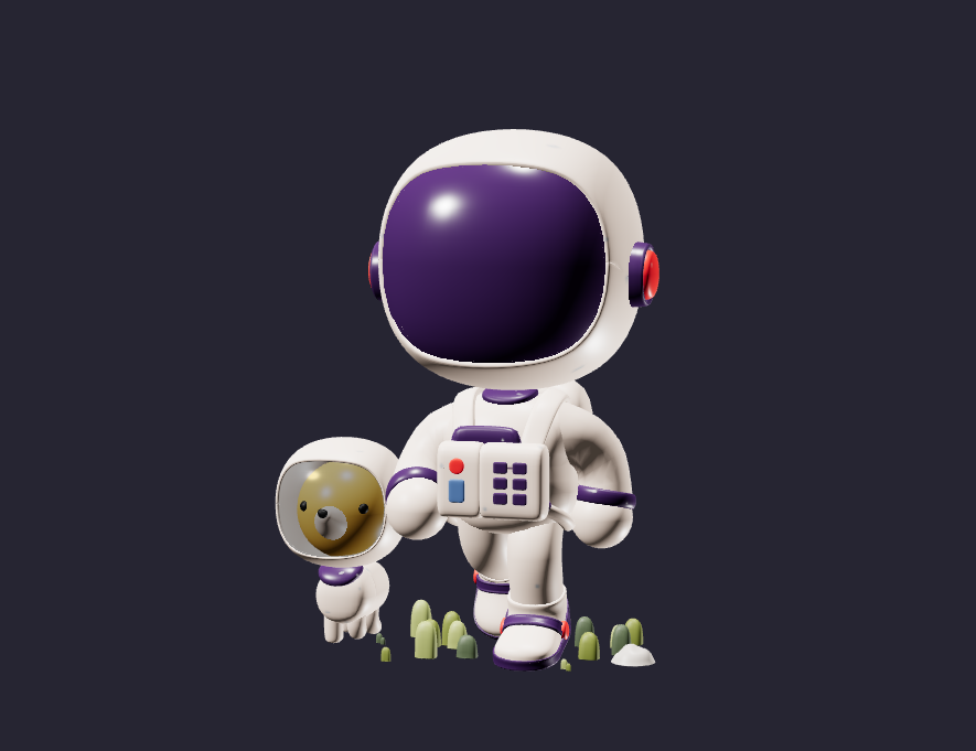 Astronaut 3D Model for AR/ VR, Game, Unity apps | VRStyler